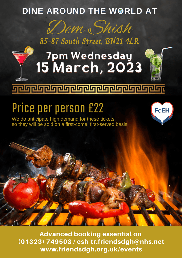 Dine Around the World: Dem Shish | Friends of Eastbourne Hospital